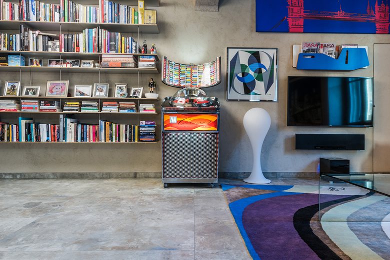 Libreria sospesa in acciaio e legno GRADUATE - Molteni & C.