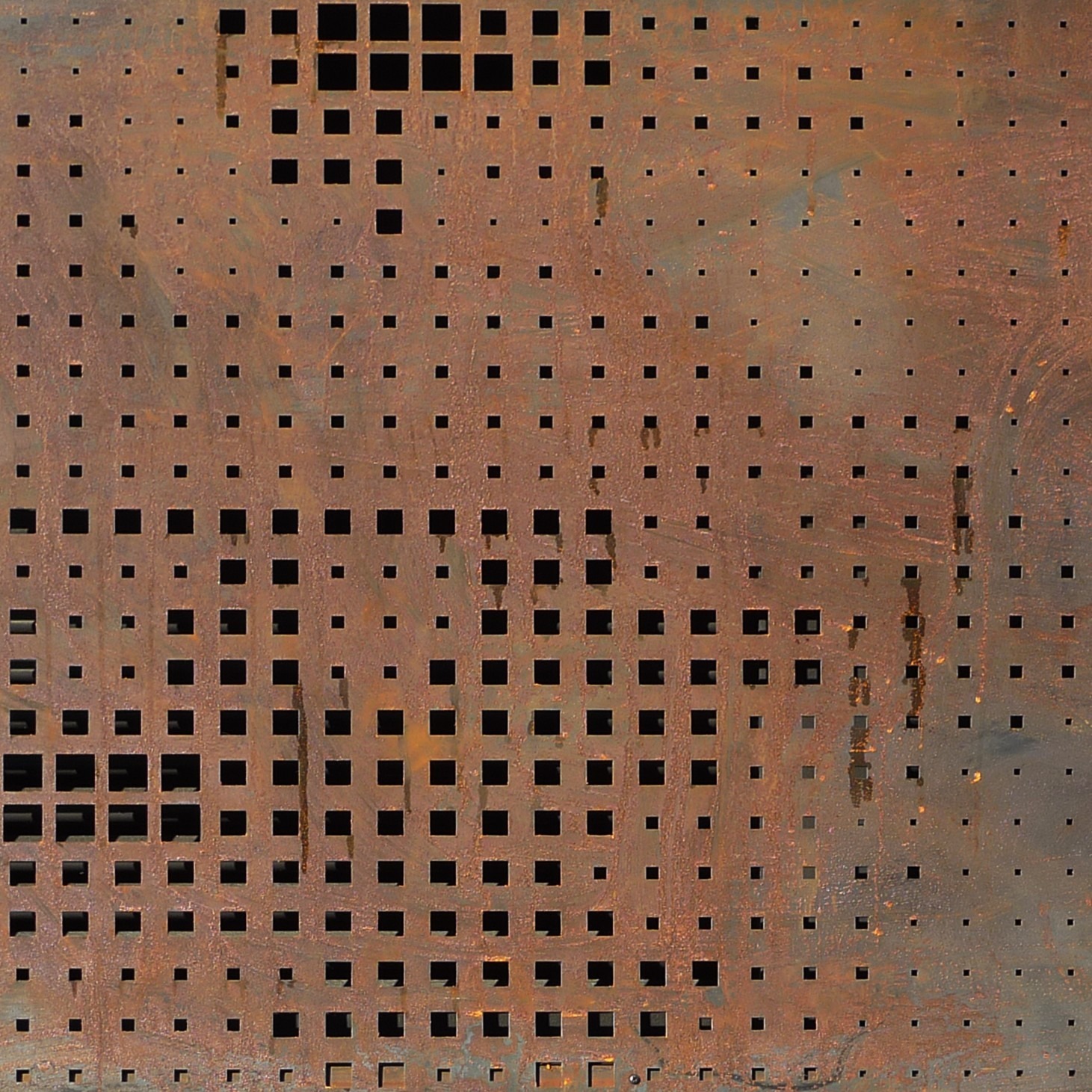 Perforated Corten Steel Texture